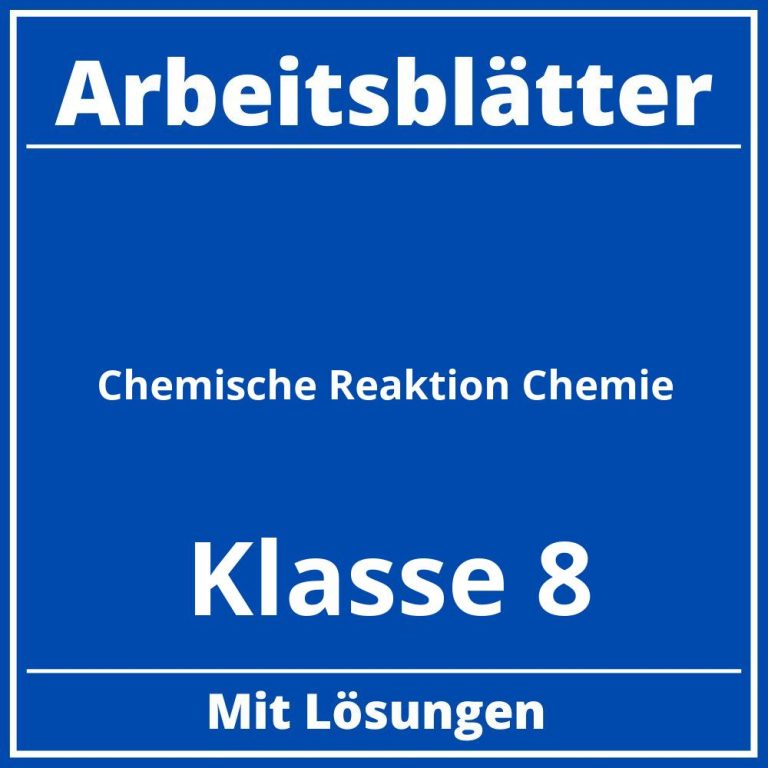 Chemie Klasse 8 Arbeitsblätter Kostenlos PDF